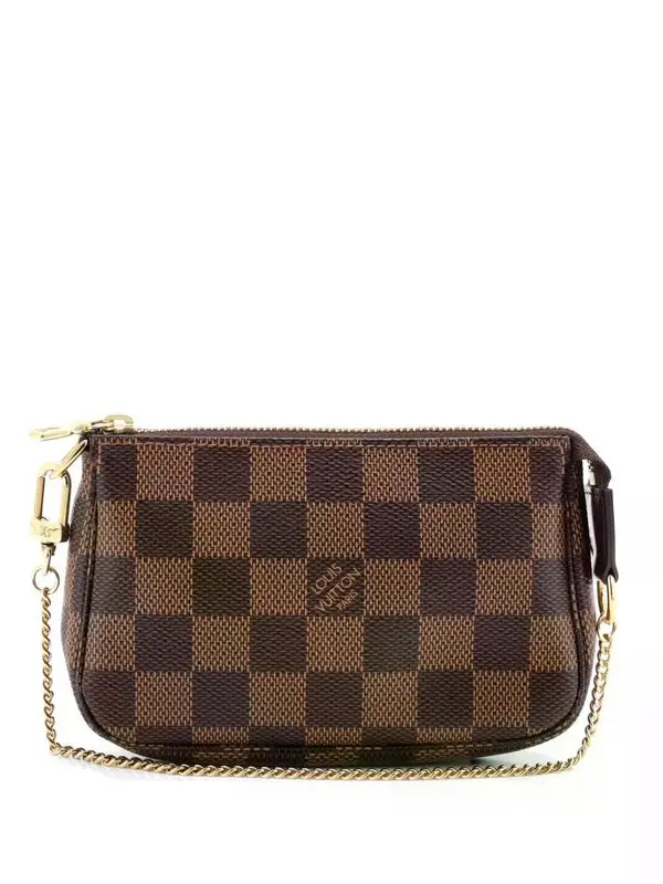 LOUIS VUITTON Pochette Accessoires Damier Mini Clutch - Brown