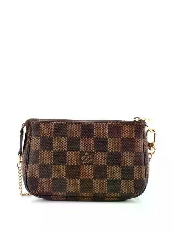 LOUIS VUITTON Pochette Accessoires Damier Mini Clutch - Brown