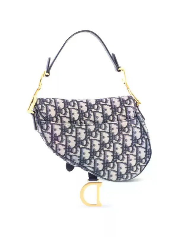 Dior Saddle Handbag Oblique Canvas Mini Shoulder Bag - Blue