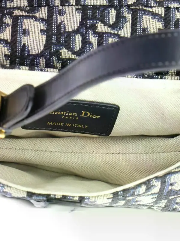 Dior Saddle Handbag Oblique Canvas Mini Shoulder Bag - Blue