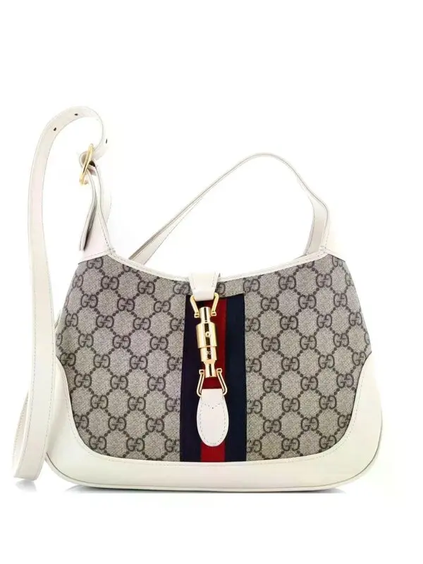 Gucci Jackie 1961 Gg Coated Canvas Small Hobo Bag - Brown
