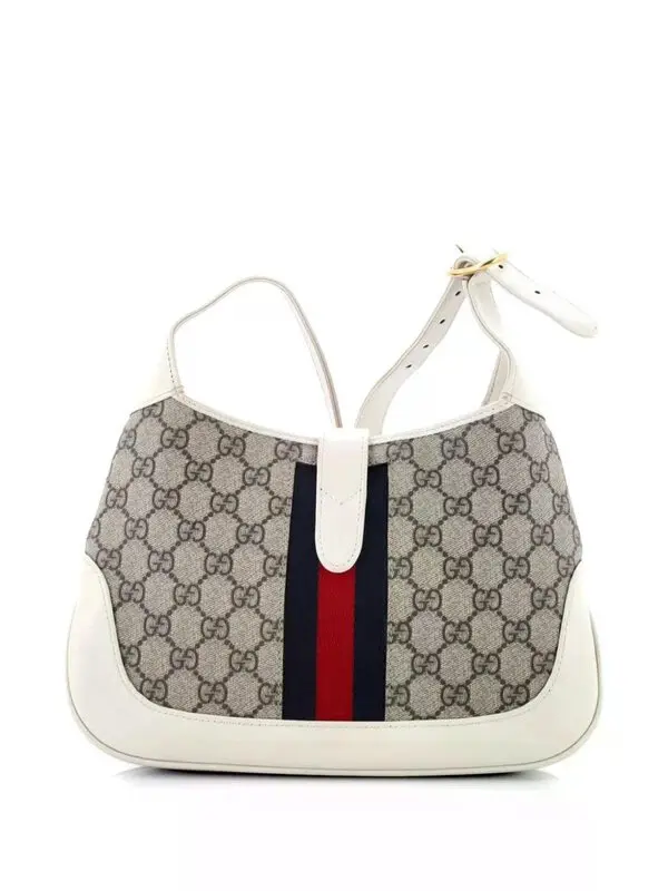 Gucci Jackie 1961 Gg Coated Canvas Small Hobo Bag - Brown