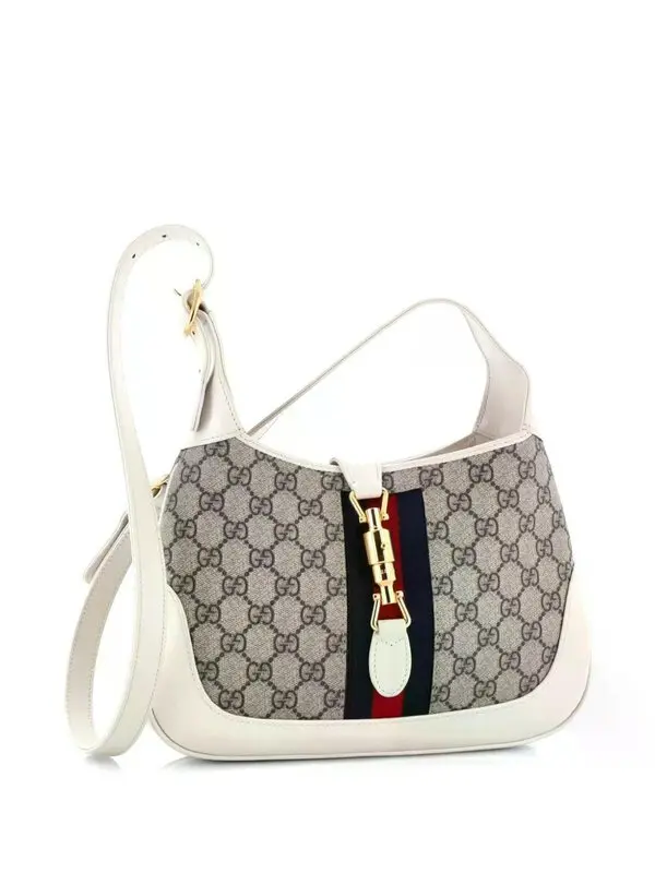 Gucci Jackie 1961 Gg Coated Canvas Small Hobo Bag - Brown