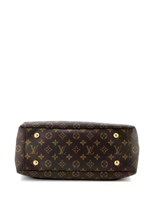 LOUIS VUITTON Pallas Tote Monogram Canvas With Leather Shoulder Bag - Red