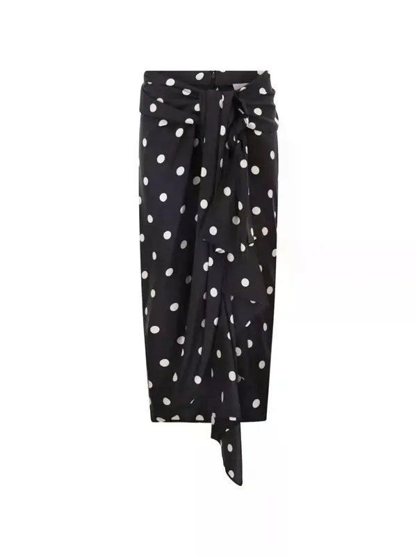 Sportmax Polka-dot Bow Skirt - Black