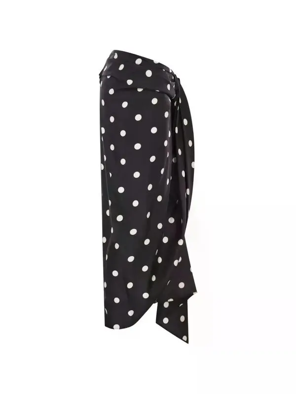 Sportmax Polka-dot Bow Skirt - Black
