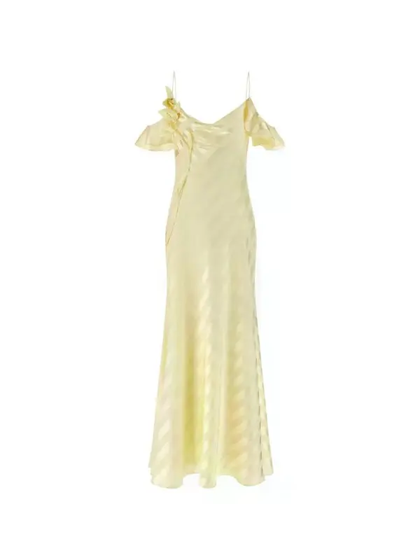 SELF-PORTRAIT Satin Dress - Yellow