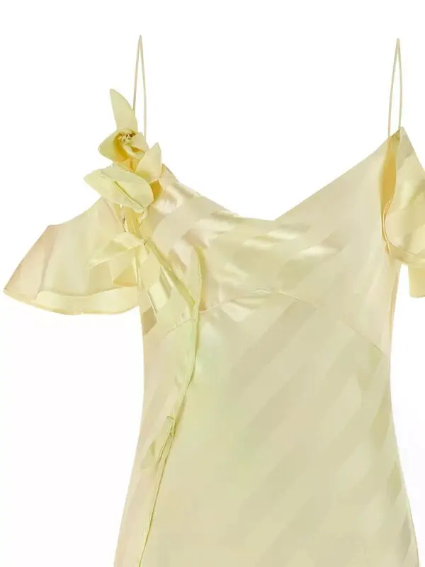 SELF-PORTRAIT Satin Dress - Yellow