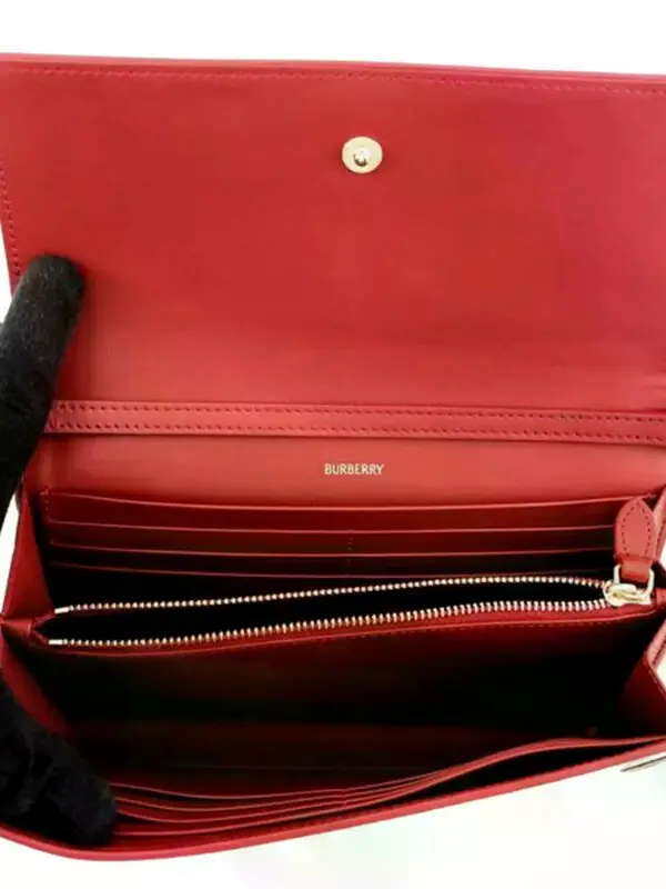 Burberry House Check Coated Canvas Wallet On Chain Crossbody Bag