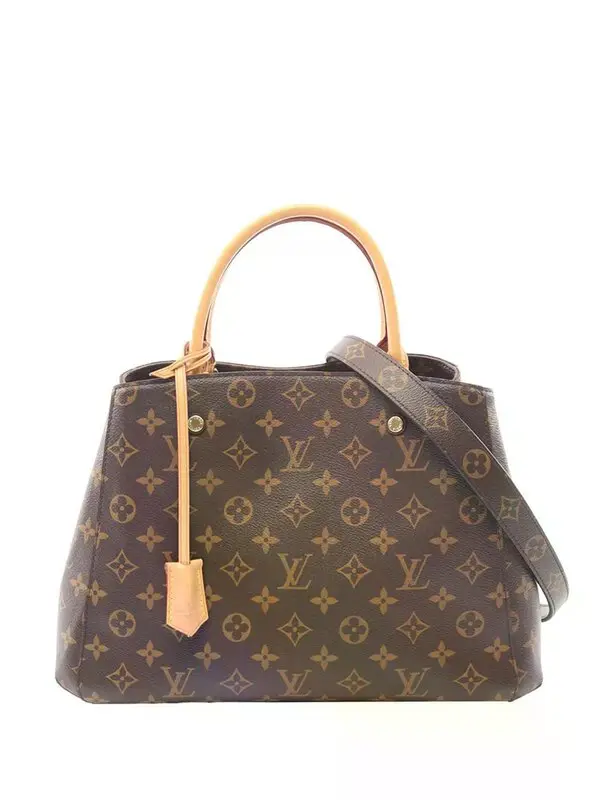 LOUIS VUITTON 2016 Monogram Montaigne Mm Satchel - Brown