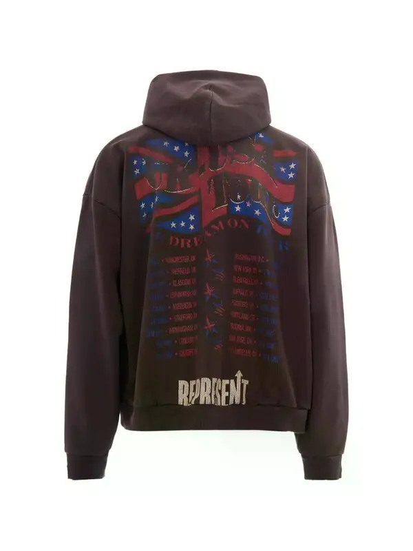 REPRESENT Graphic Hooded Sweatshirt - Brown