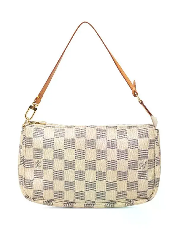 LOUIS VUITTON Damier Azur Pochette Accessoires Shoulder Bag - White