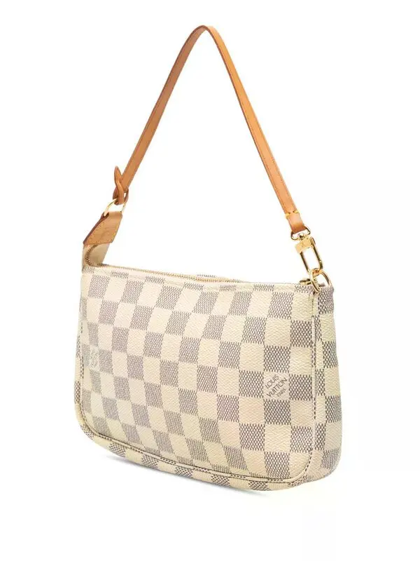 LOUIS VUITTON Damier Azur Pochette Accessoires Shoulder Bag - White