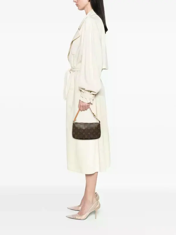 LOUIS VUITTON 2001 Monogram Pochette Accessoires Shoulder Bag - Brown