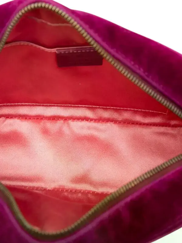 Gucci Gg Marmont Matelassé Velvet Crossbody Bag - Purple