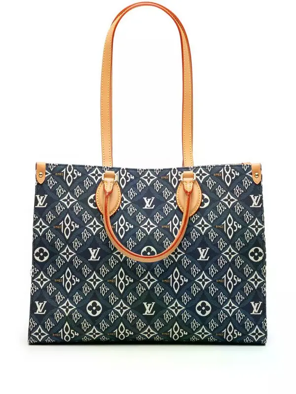 LOUIS VUITTON 2020 Monogram Jacquard Since 1854 Onthego Mm Satchel - Blue