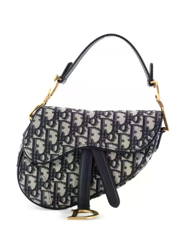 Dior Saddle Handbag Oblique Canvas Mini Shoulder Bag - Blue