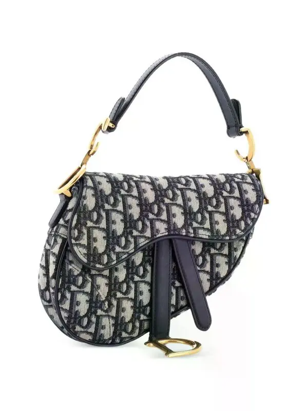 Dior Saddle Handbag Oblique Canvas Mini Shoulder Bag - Blue