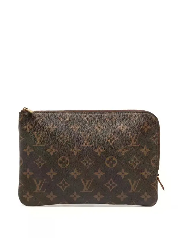 LOUIS VUITTON 2019 Monogram Etui Voyageur Pm Clutch Bag - Brown