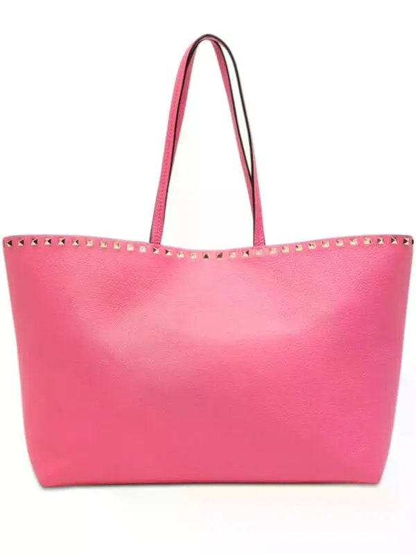 Valentino Garavani Leather Rockstud Tote Bag - Pink