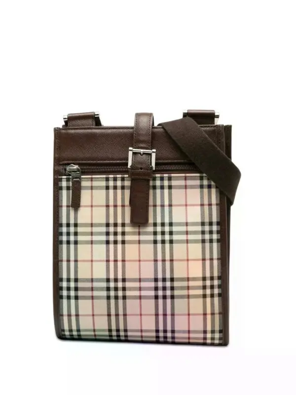 Burberry House Check Canvas Crossbody Bag - Brown