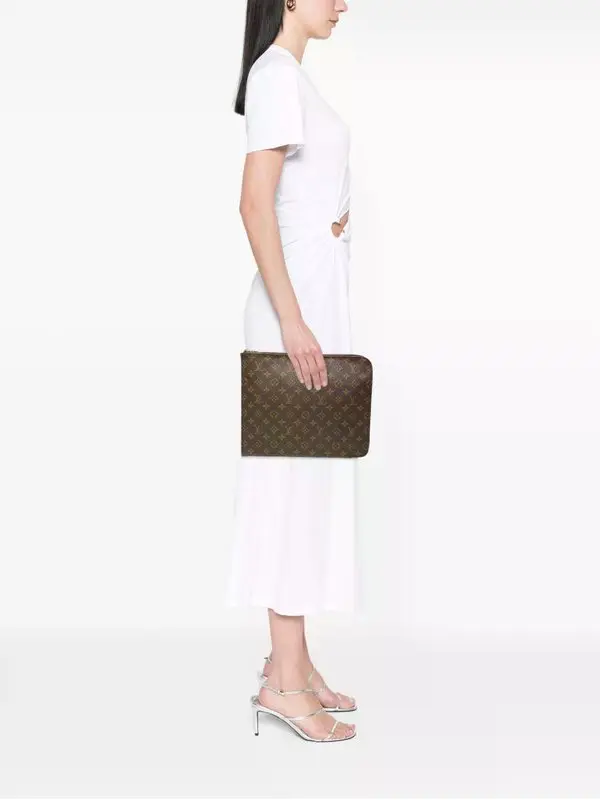 LOUIS VUITTON 1990 Monogram Poche Documents Portfolio 30 Clutch Bag