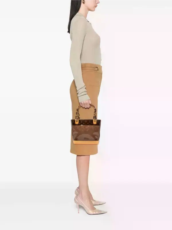 LOUIS VUITTON 2003 Monogram Cabas Sac Ambre Pm Tote Bag - Brown