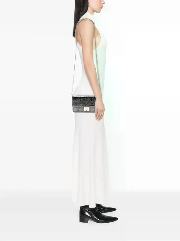 Dior 2016 Metallic Crinkled Calfskin Cannage Miss Promenade Crossbody Bag