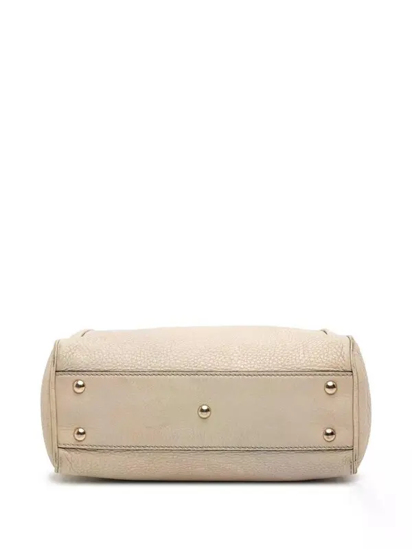 Gucci Mini Calfskin Bamboo Shopper Satchel - Brown