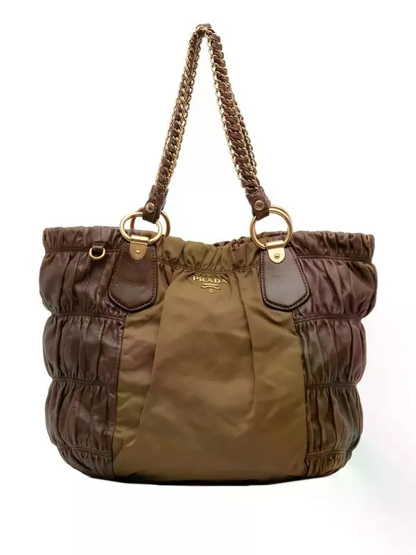 Prada Tessuto And Nappa Gaufre Tote Bag