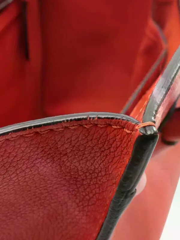 Celine Micro Leather Luggage Tote Bag - Red