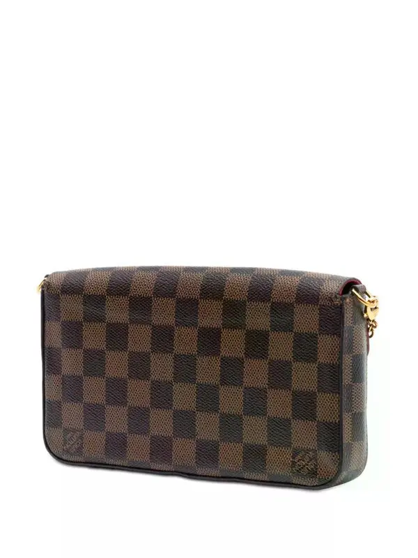 LOUIS VUITTON Damier Ebene Pochette Felicie Crossbody Bag - Brown