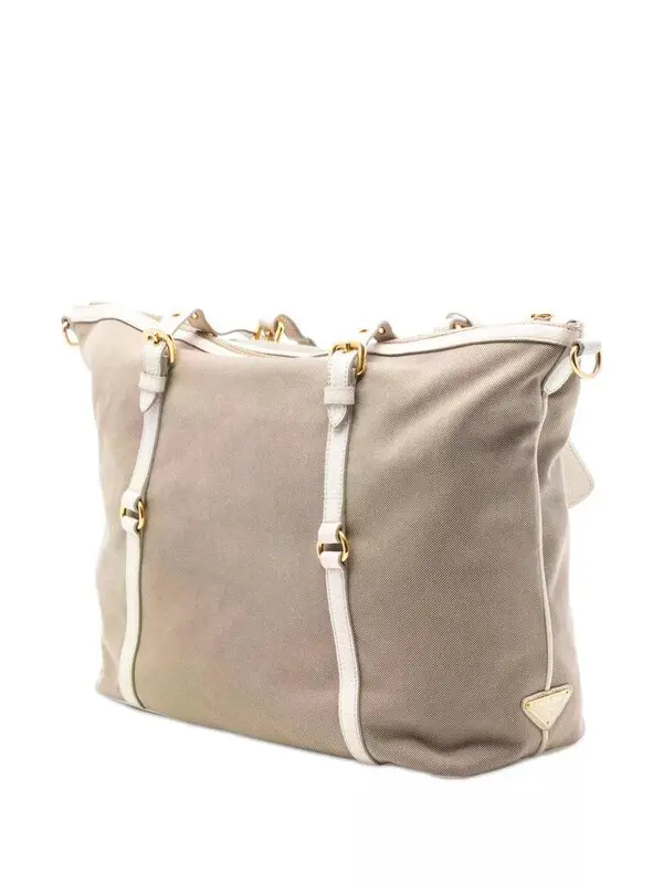 Prada Canapa Logo Satchel - Brown
