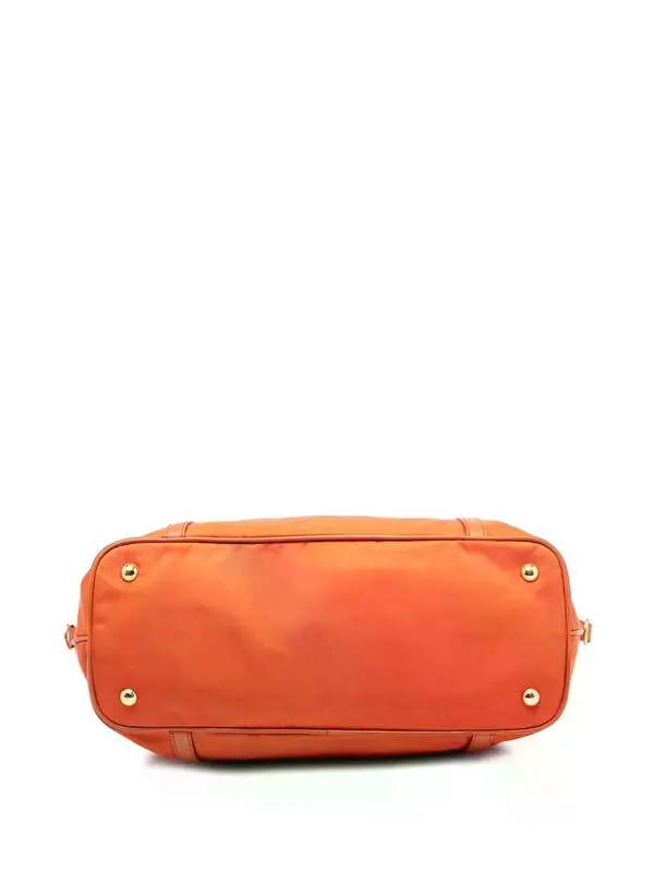 Prada Saffiano Trimmed Tessuto Satchel