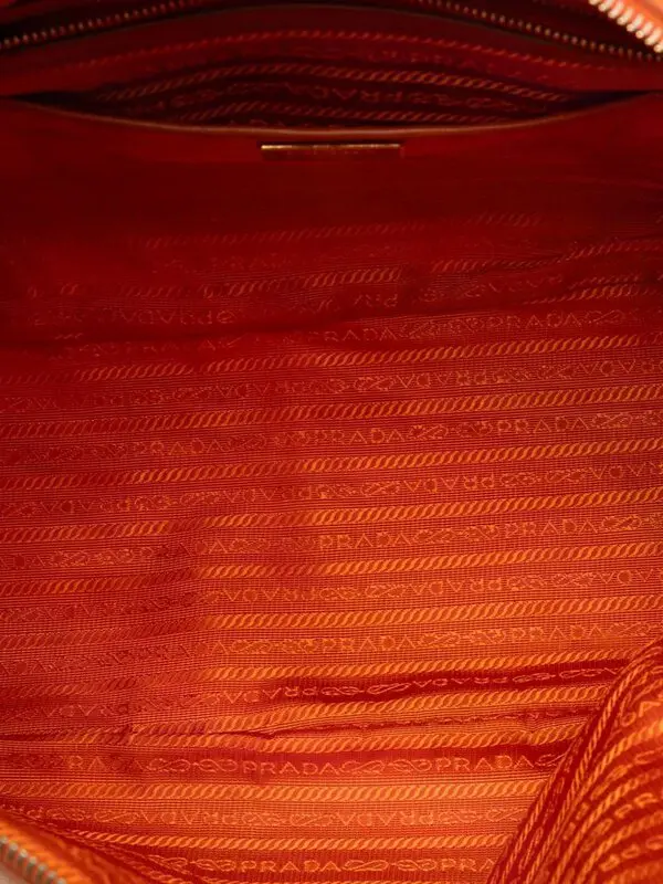 Prada Saffiano Trimmed Tessuto Satchel