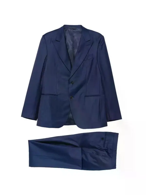 Caruso Peak-lapel Suit - Blue