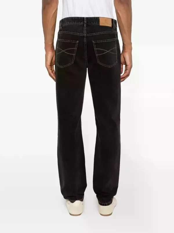 Brunello Cucinelli Logo-detail Jeans - Grey