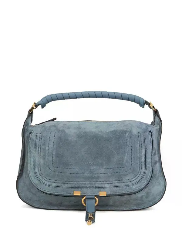 Chloé Small Marcie Leather Shoulder Bag - Blue
