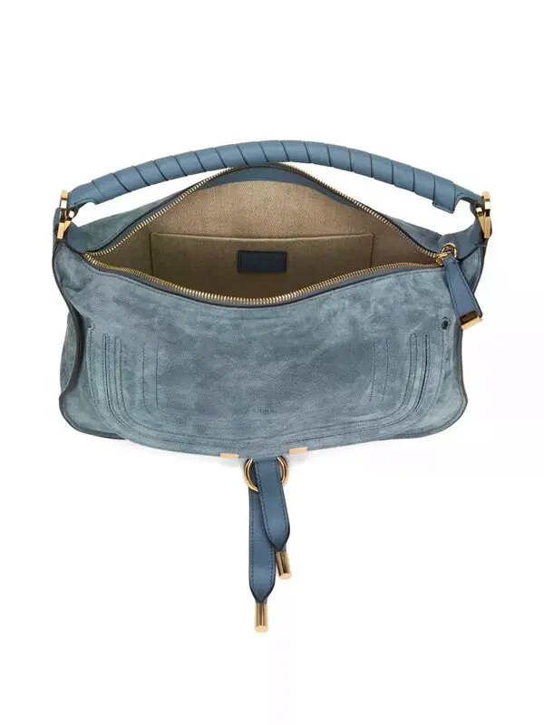 Chloé Small Marcie Leather Shoulder Bag - Blue