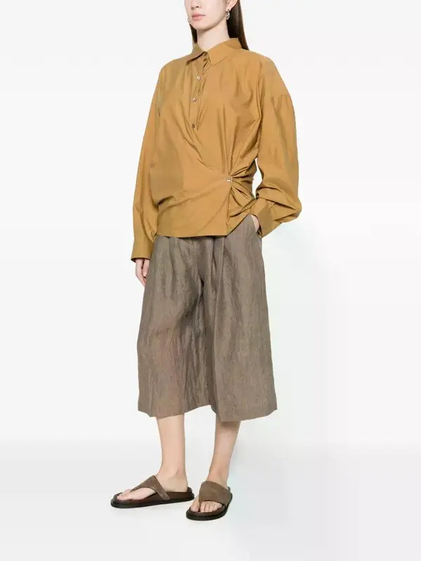 Mark Kenly Domino Tan Pennie Pleated Shorts