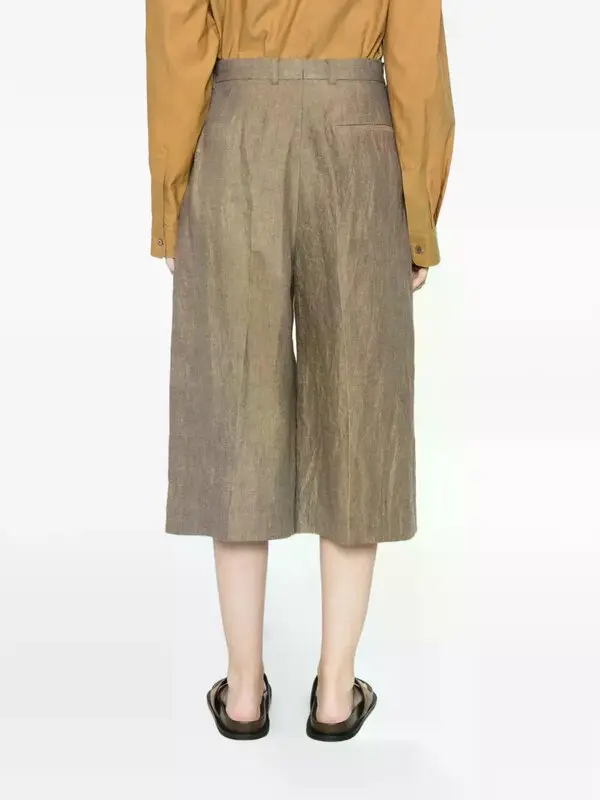 Mark Kenly Domino Tan Pennie Pleated Shorts
