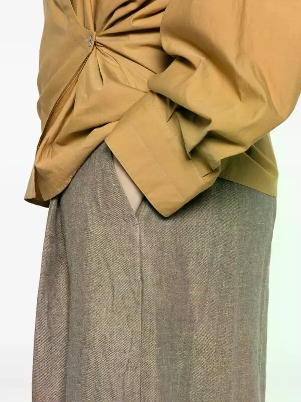 Mark Kenly Domino Tan Pennie Pleated Shorts