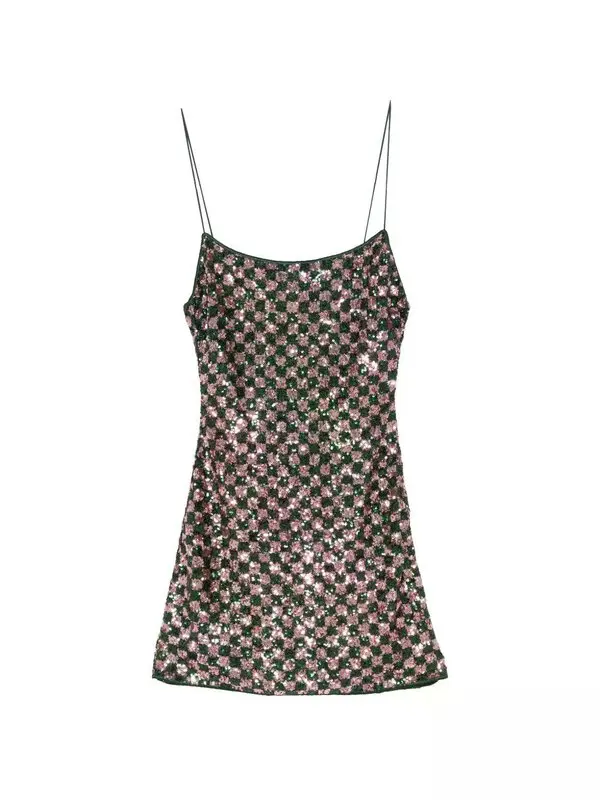 Oseree Sequin Geometric Mini Dress