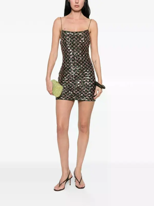 Oseree Sequin Geometric Mini Dress