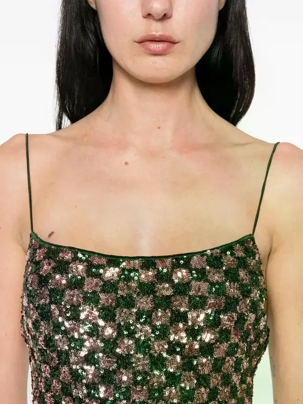 Oseree Sequin Geometric Mini Dress