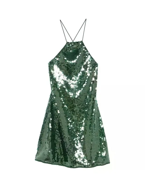 Oseree Sequin-embellished Mini Dress