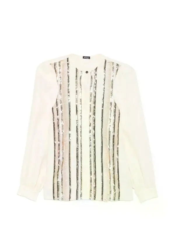 Kiton Sequin Striped Top