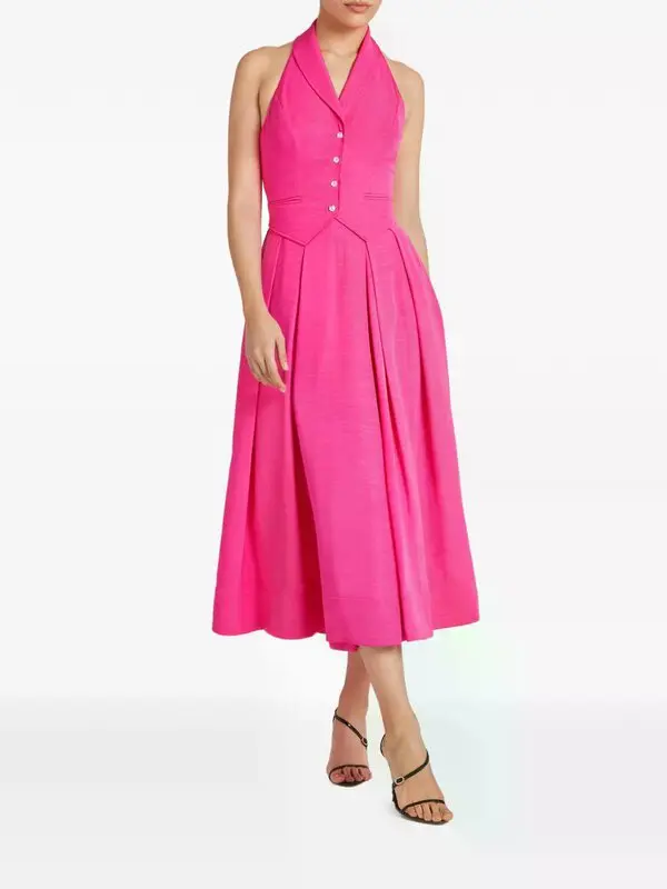 TEMPERLEY LONDON Elodie Halter Dress - Pink