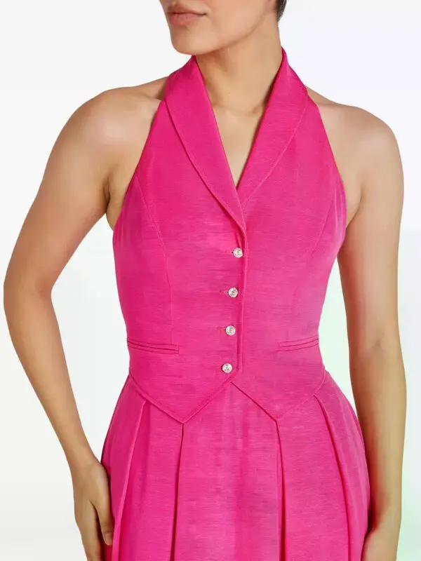 TEMPERLEY LONDON Elodie Halter Dress - Pink