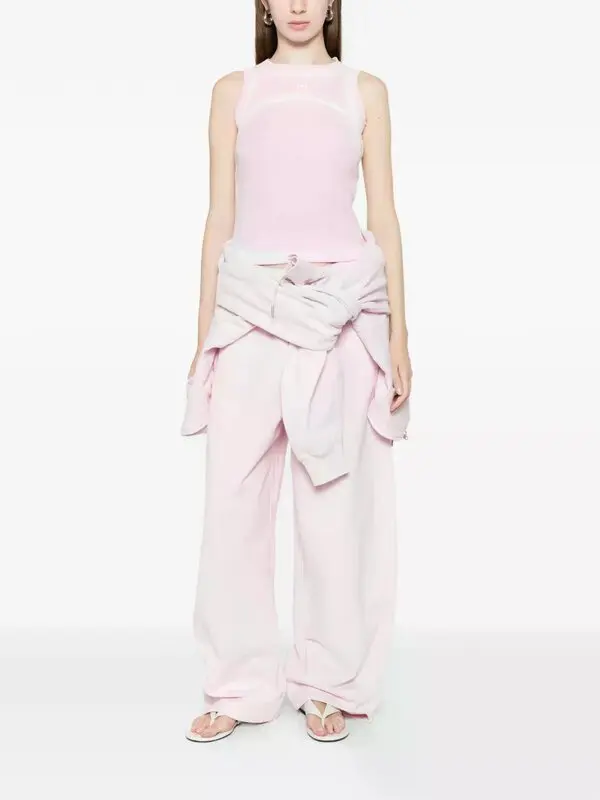 Off-White Spray-off Stamp Ribbed Tank Top - Pink